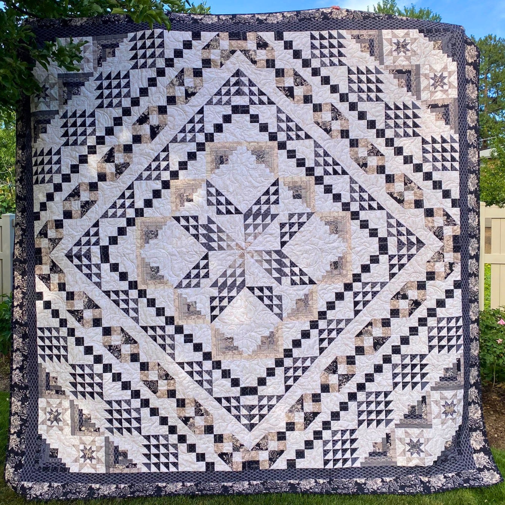 Cocoa Starlight - Quilt Kit Cotillion (109.5" x 109.5")