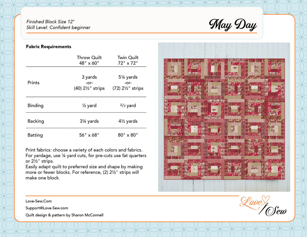 May Day Quilt Pattern – Love Sew