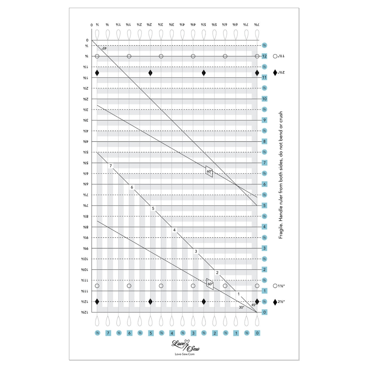 Love Sew Slotted Rulers